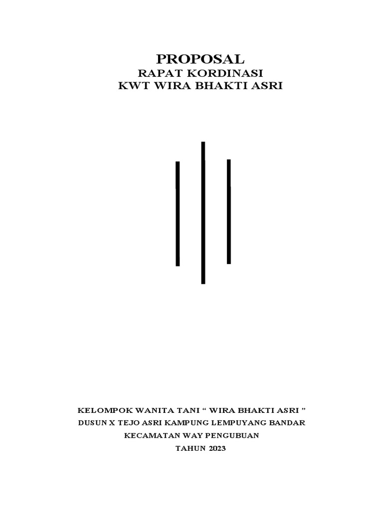 Proposal Bantuan Rapat KWT | PDF