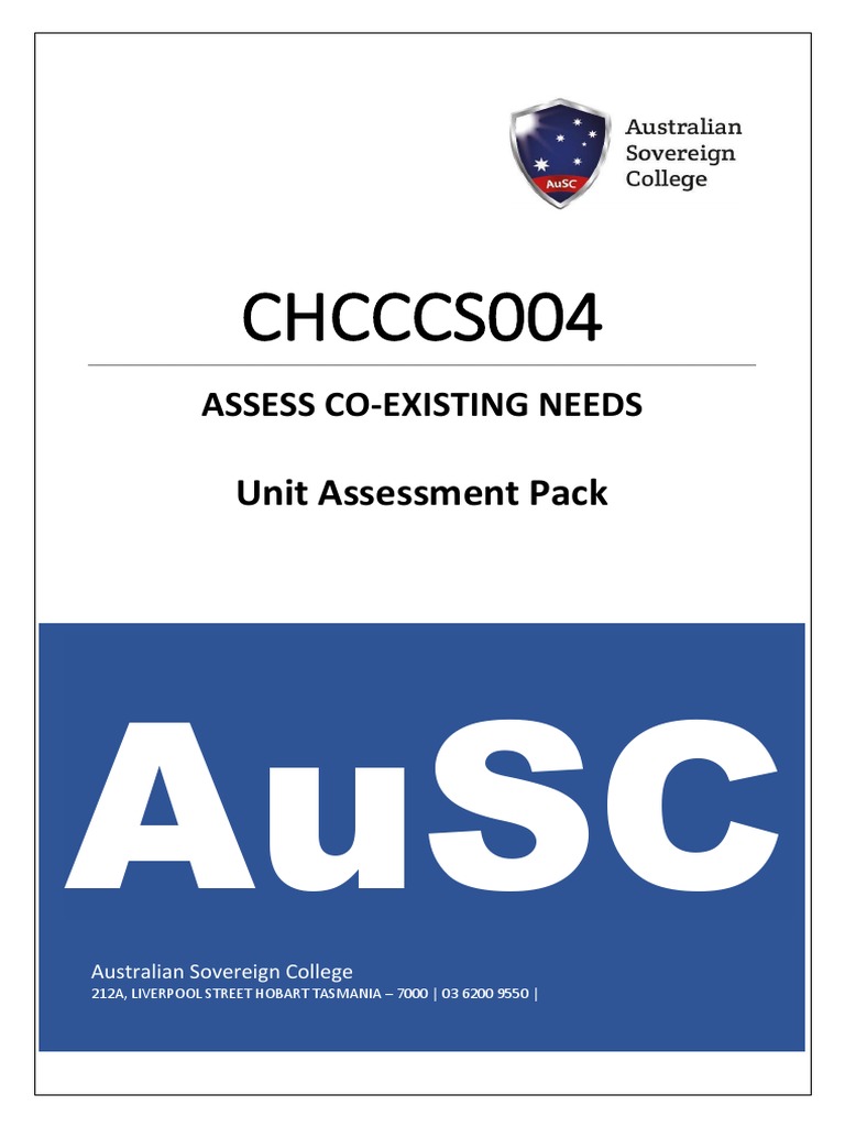 CHCCCS004 Assessing Co-Existing Needs | PDF | Plagiarism | Learning