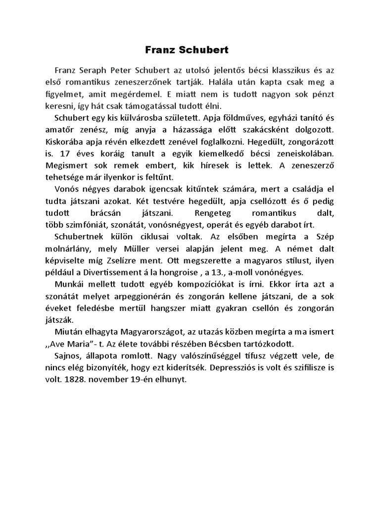 Franz Schubert | PDF