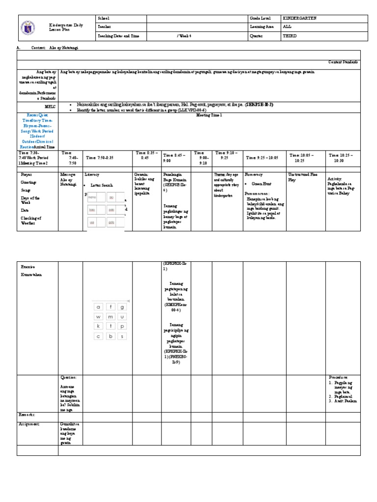 Kinder New DLL Week4 - Day2 | PDF