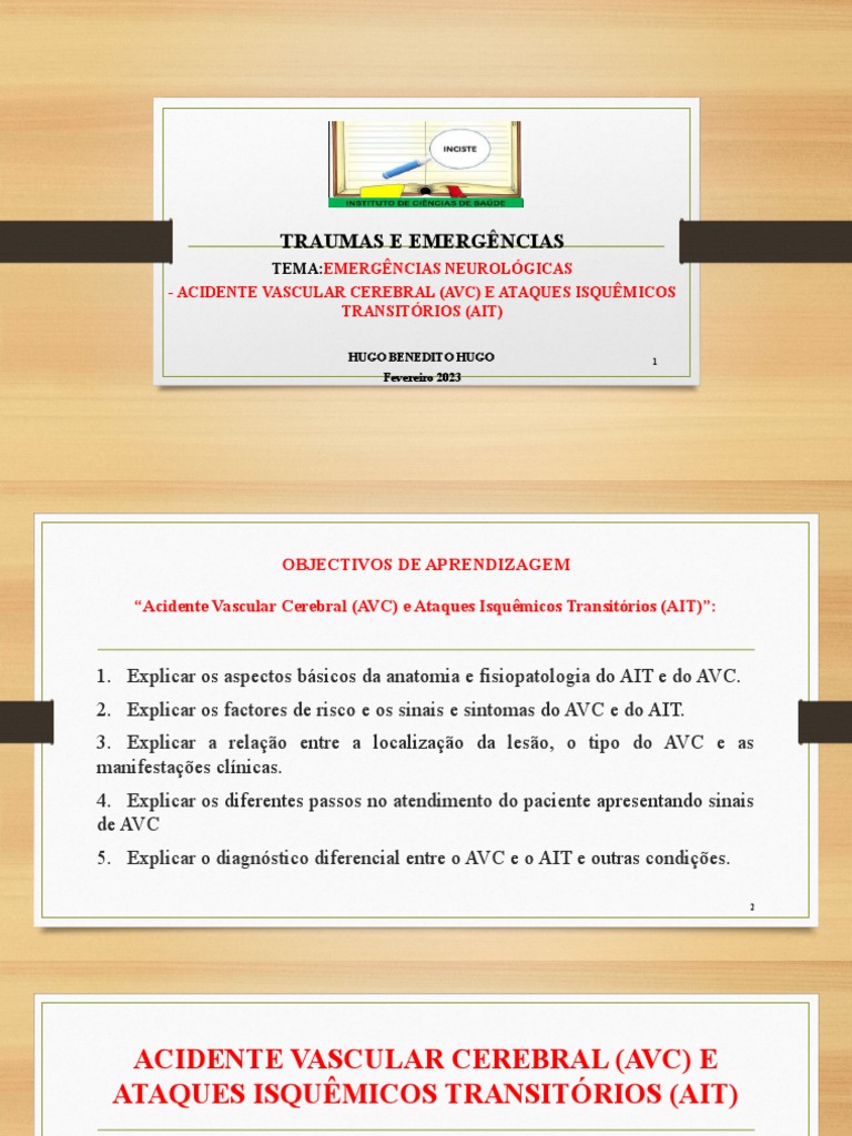 Aula AVC | PDF | AVC | Hipertensão