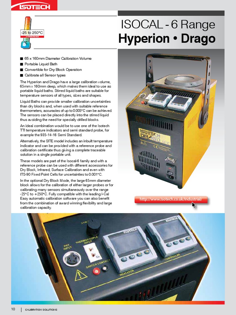 Isotech Temp Calibrator | PDF | Calibration | Thermometer