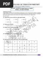 Class 9 Trigonometry Worksheet | PDF