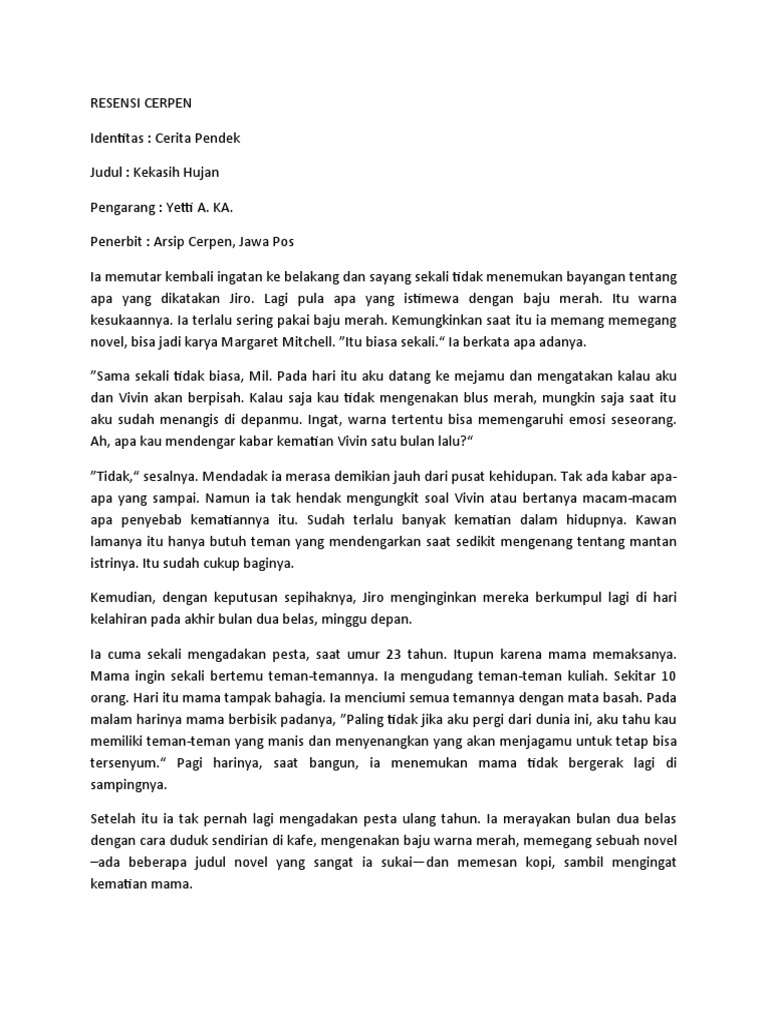 Resensi Cerpen | PDF