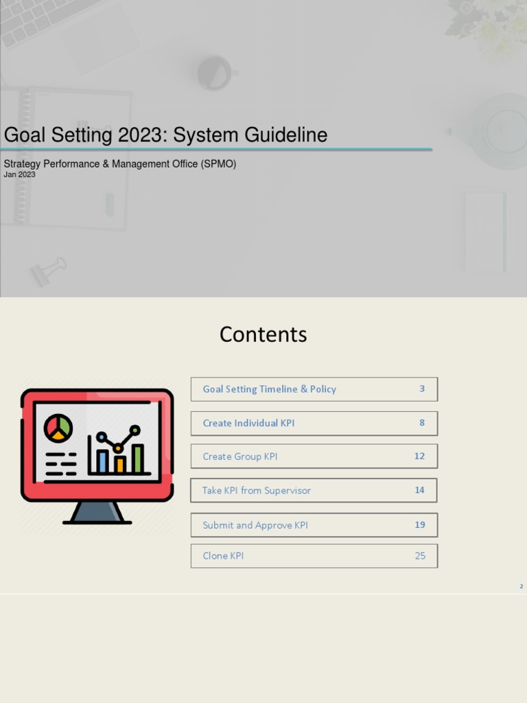 SPMO - Guideline Goal Setting 2023 General | PDF | Performance ...