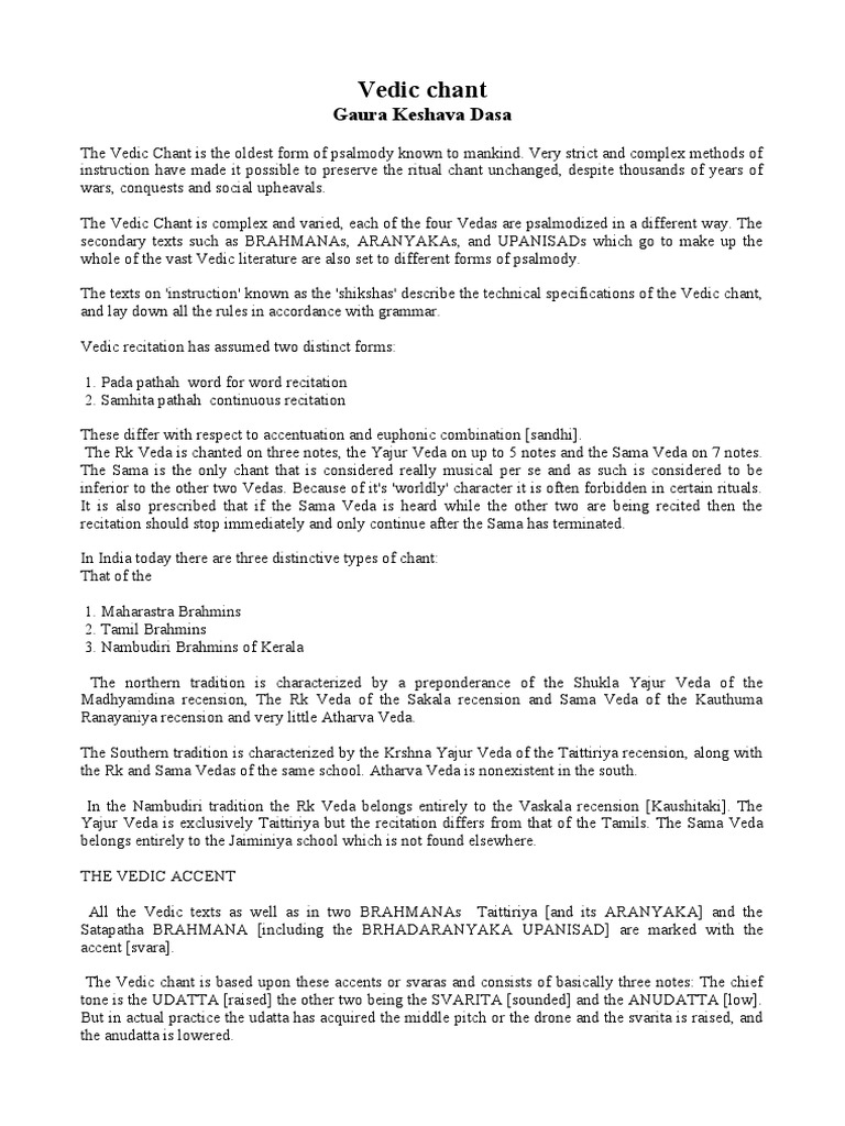 Vedic Chant | PDF | Vedas | Ancient India