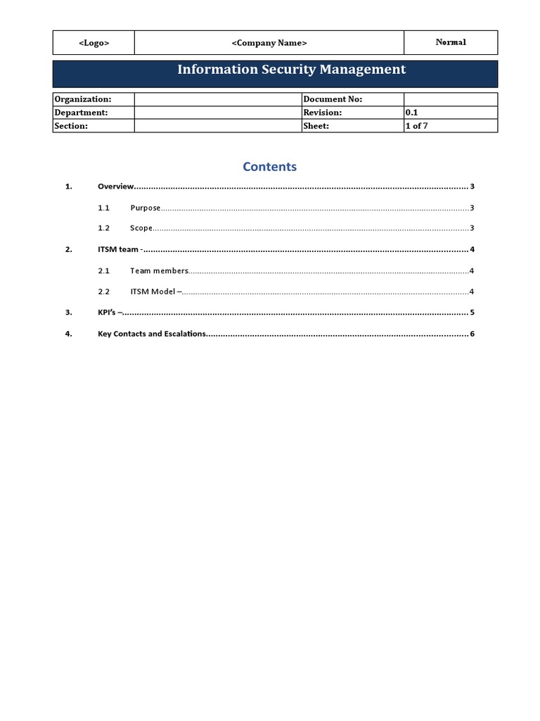 Information Security Management Pdf Information Security Security