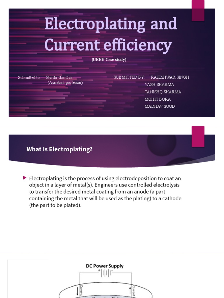 Electroplating and Current Efficiency - Ueee | PDF | Anode | Corrosion