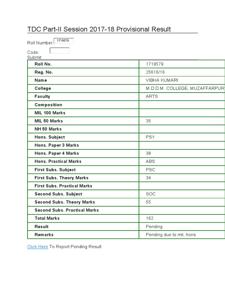 TDC Part 2 PENDING RESULT | PDF