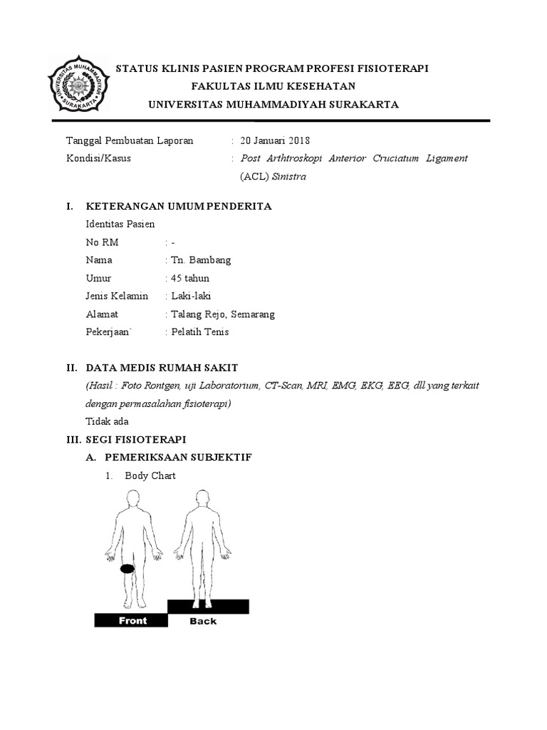 5 Status Klinis Pak Bambang 5 | PDF