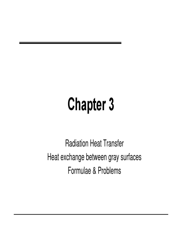 Radiation Heat Transfer: Formulas & Problems | PDF | Heat Transfer | Heat