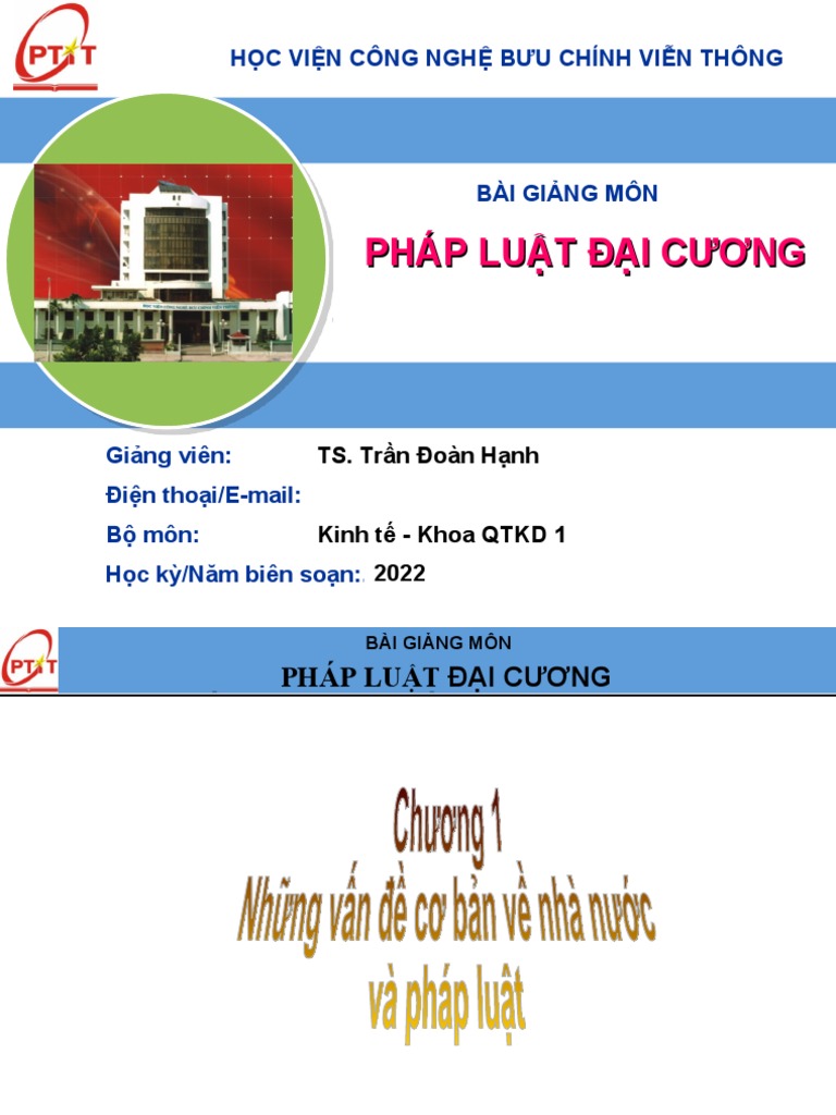 Bai Giang Phap Luat Dai Cuong - LMS | PDF