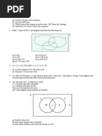 MCQ On Sets | PDF | Set (Mathematics) | Integer