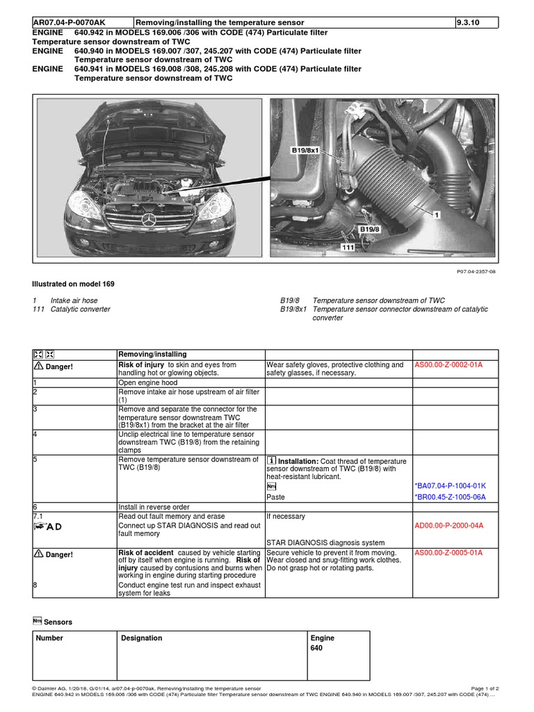 169 CDI Removing - Installing The Temperature Sensor | PDF | Mechanical ...