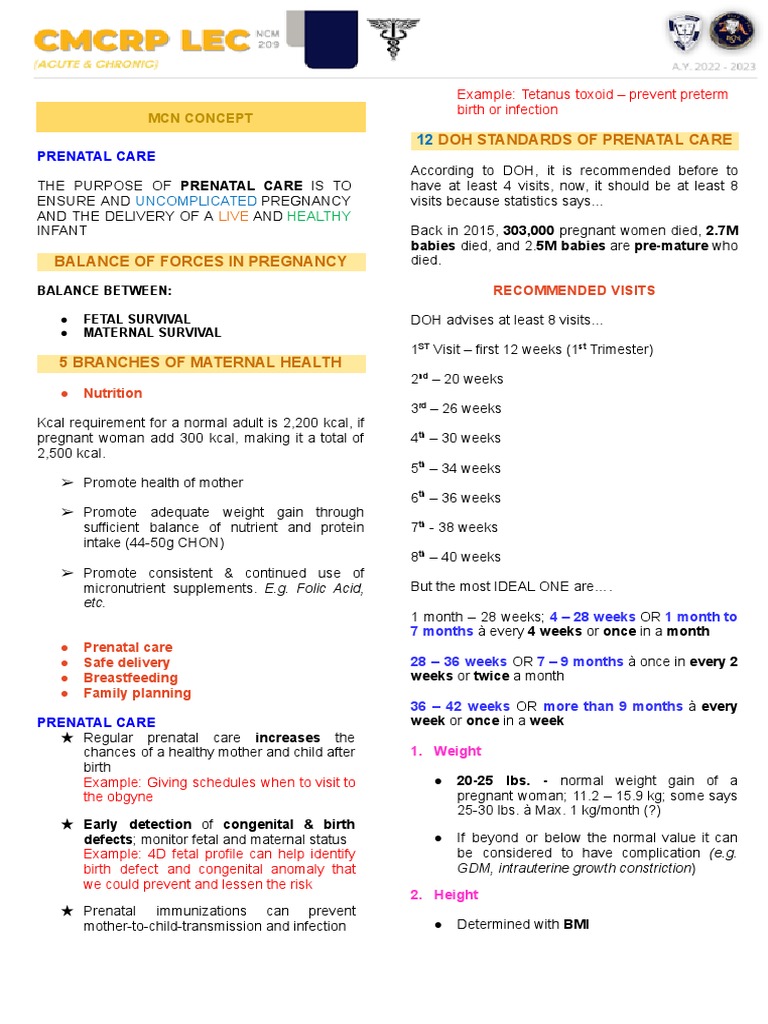NCM 209 Lec - Transes | PDF | Gestational Diabetes | Fetus