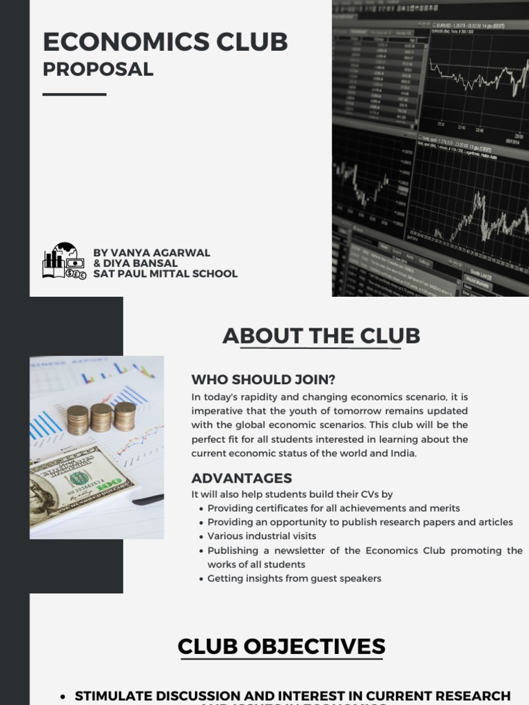 Proposal For Economics Club | PDF | Market (Economics) | Supply (Economics)