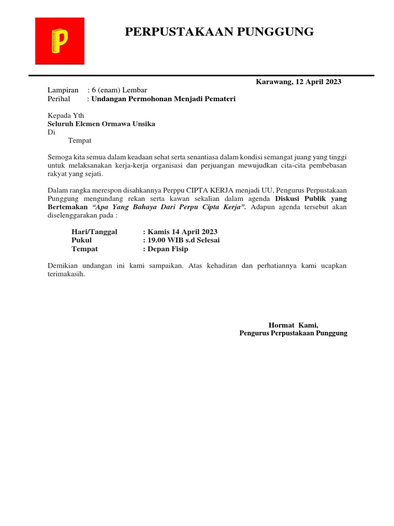 TOR&UNDANGAN DISKUSi ORMAWA | PDF