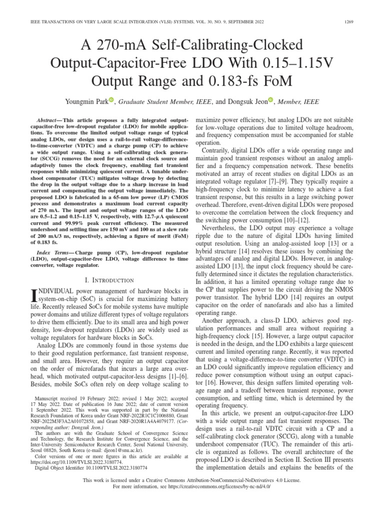 270-mA Output-Capacitor-Free LDO Design | PDF | Electronic Circuits ...