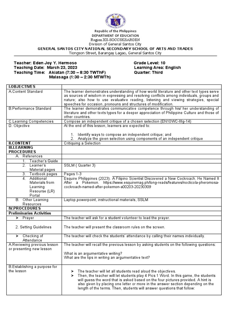 Lesson Plan 1 | PDF | Apollo