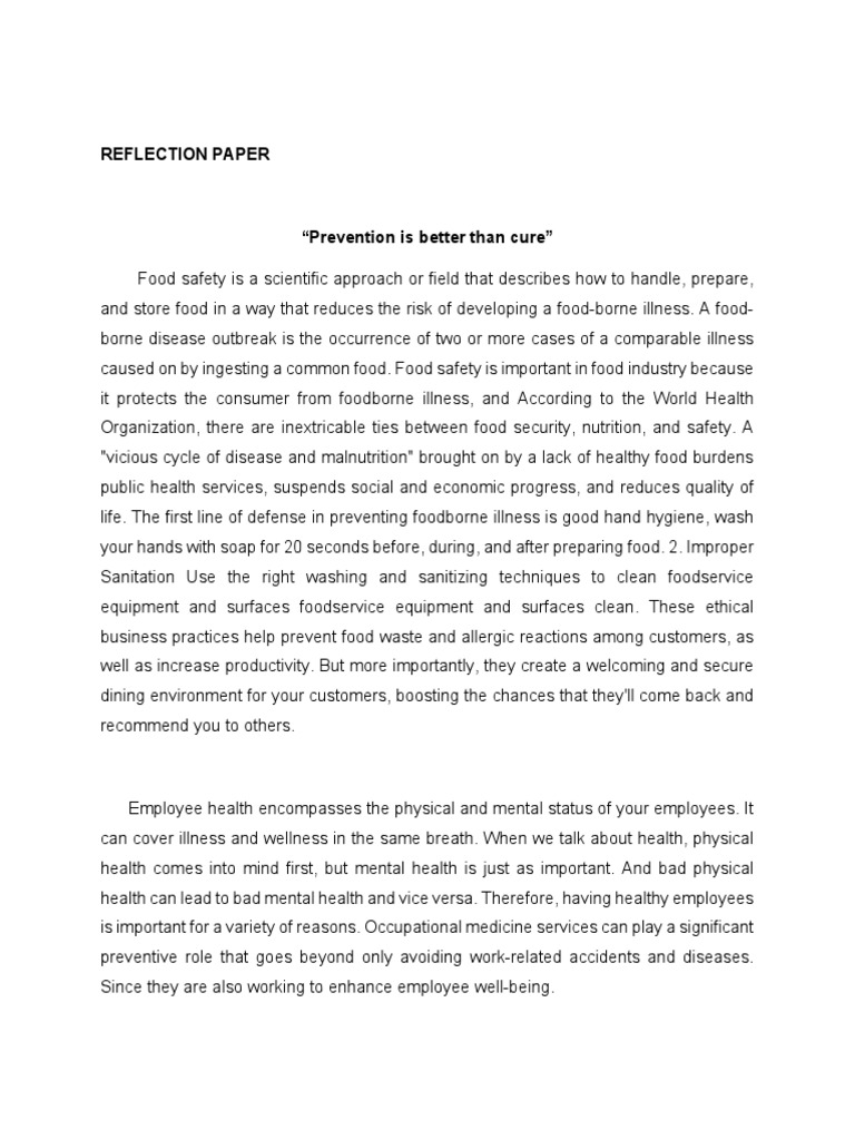 Food Safety & Employee Health Guide | PDF | Wellness