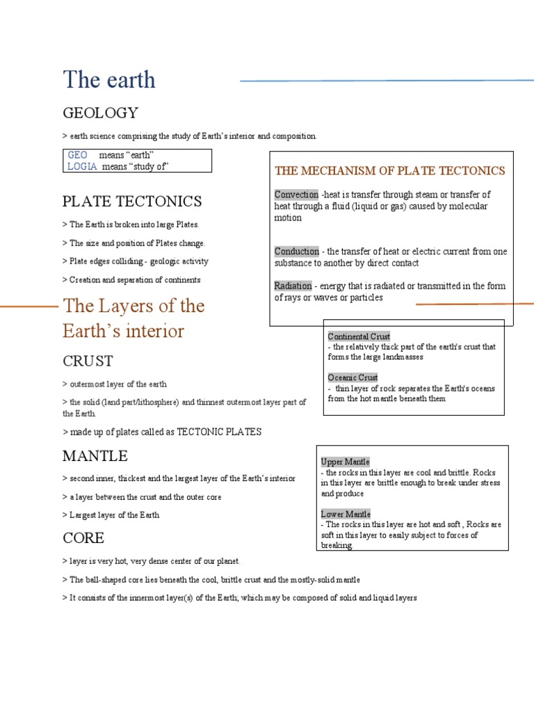 Understanding the Structure and Dynamics of Planet Earth: An In-Depth ...