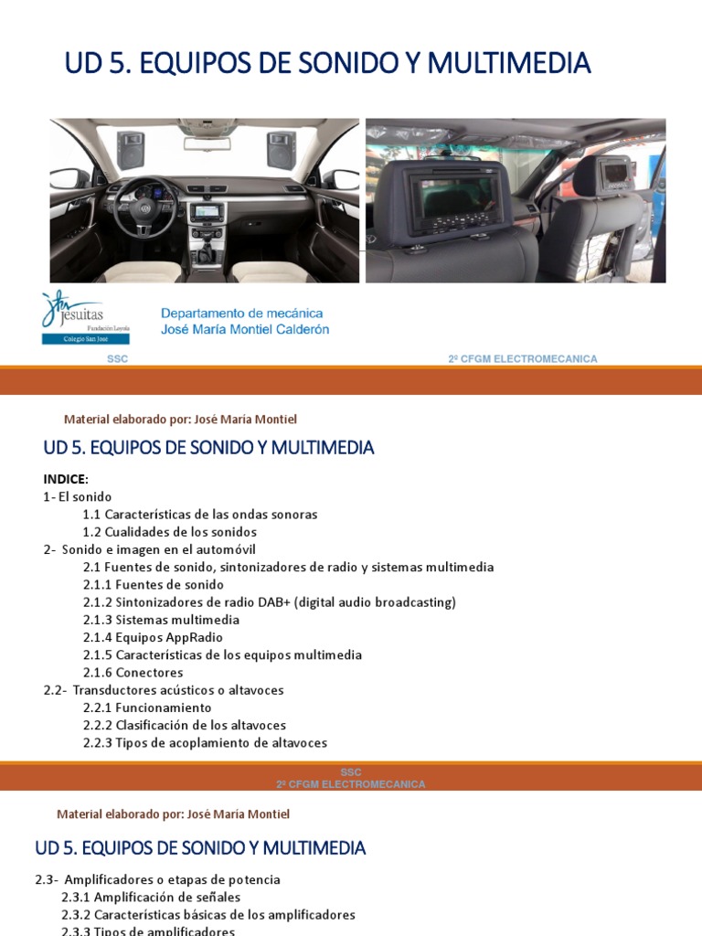 UD - 4 Sonido (Modificado 1) | PDF | Altoparlante | Sonido