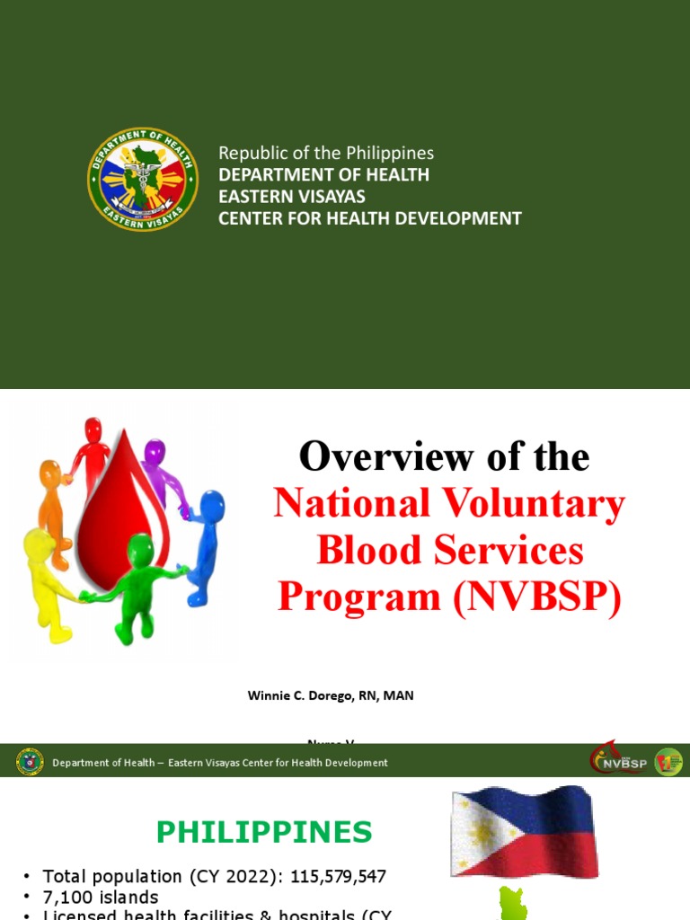 DOH NVBSP Overview | PDF | Blood Donation | Blood Transfusion