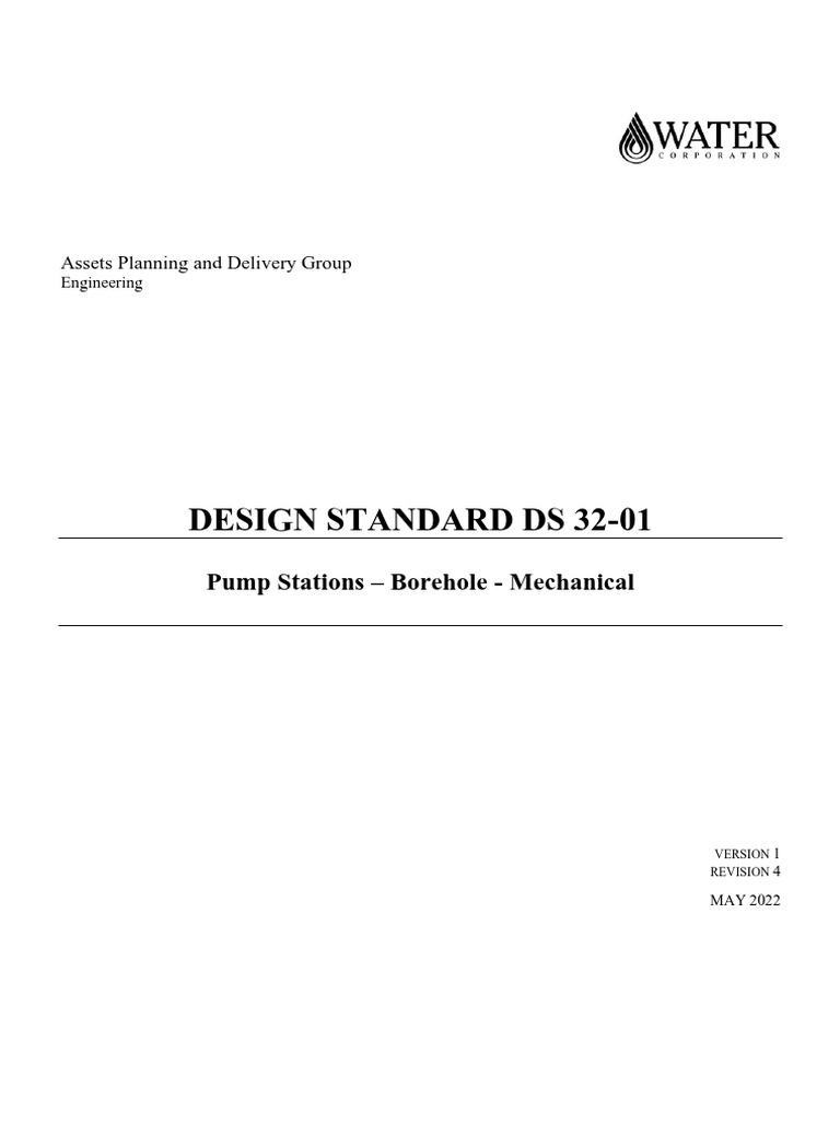 DS32 01 Pump Stations Borehole Mechanical | PDF | Vacuum Tube | Pumping ...