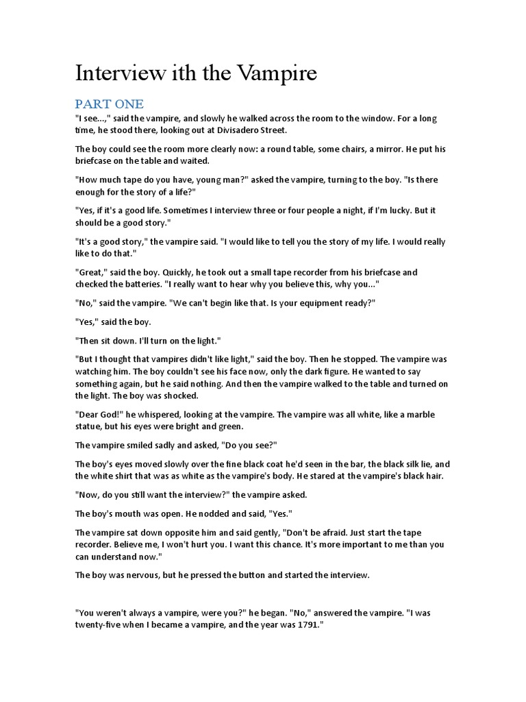 Interview Ith The Vampire | PDF | Vampires