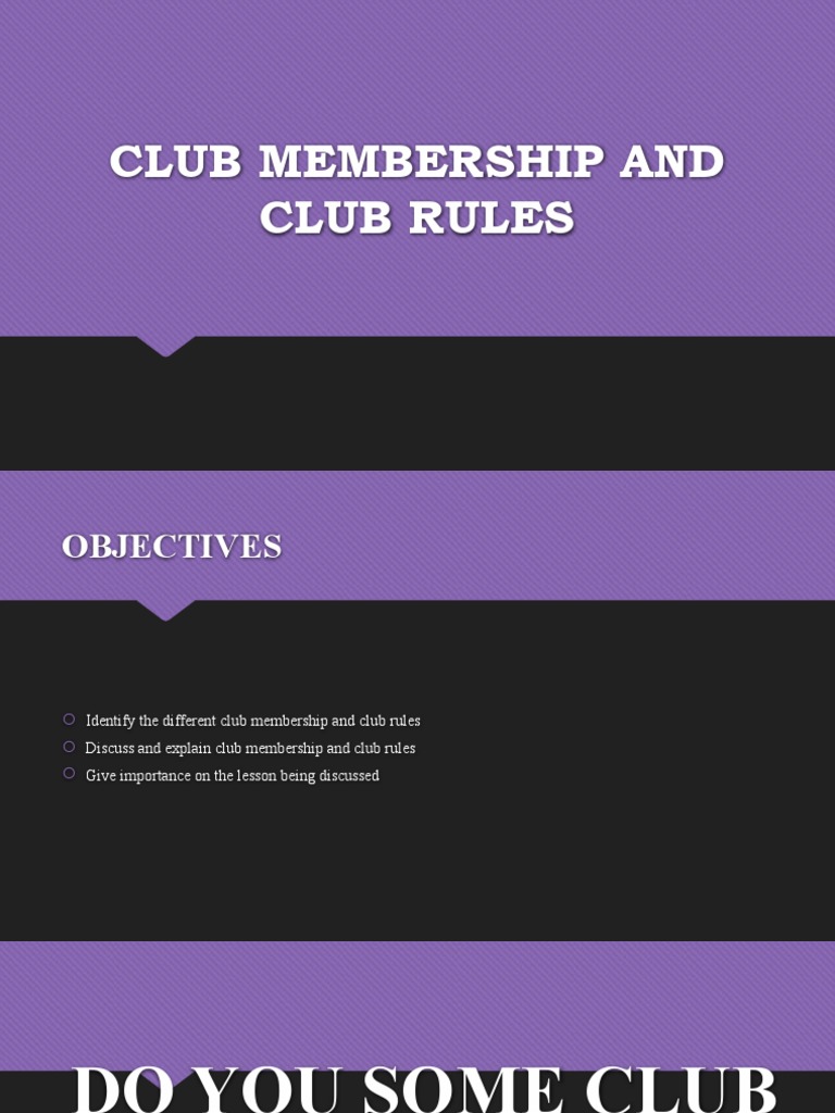 Club Membership and Club Rules | PDF | Credit Card | Fee