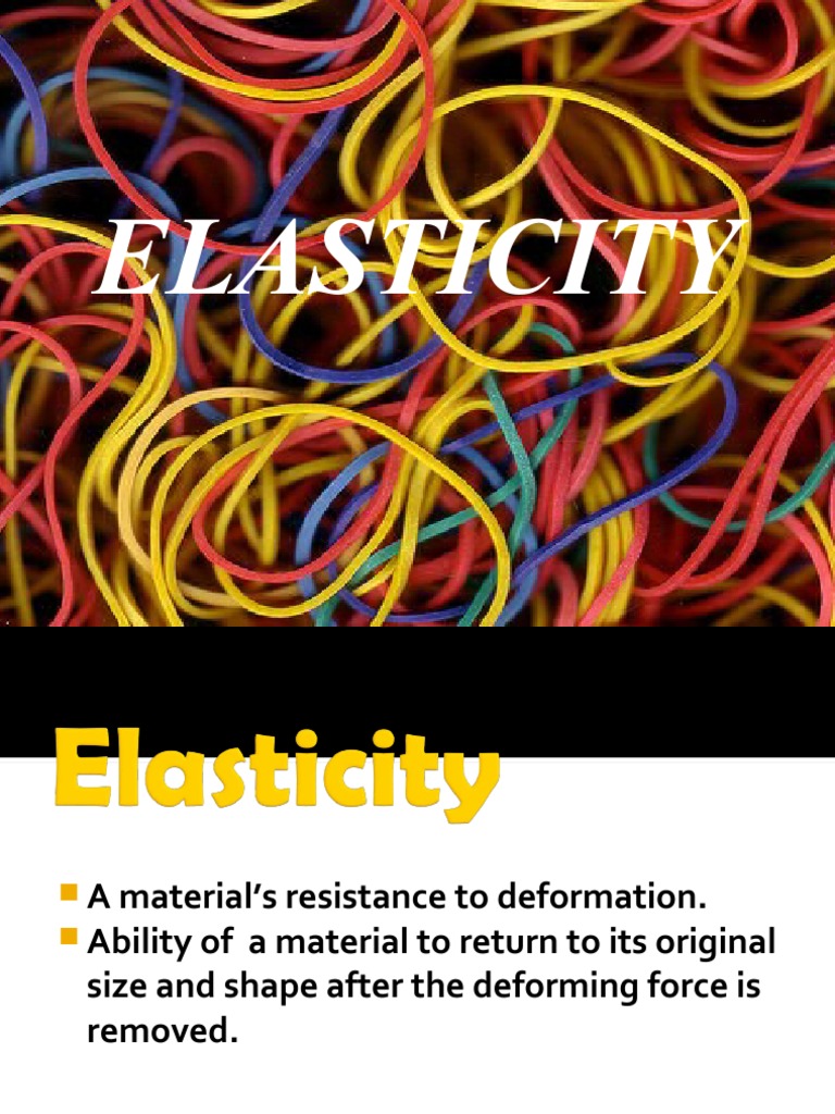 Elasticity | PDF | Stress (Mechanics) | Deformation (Engineering)