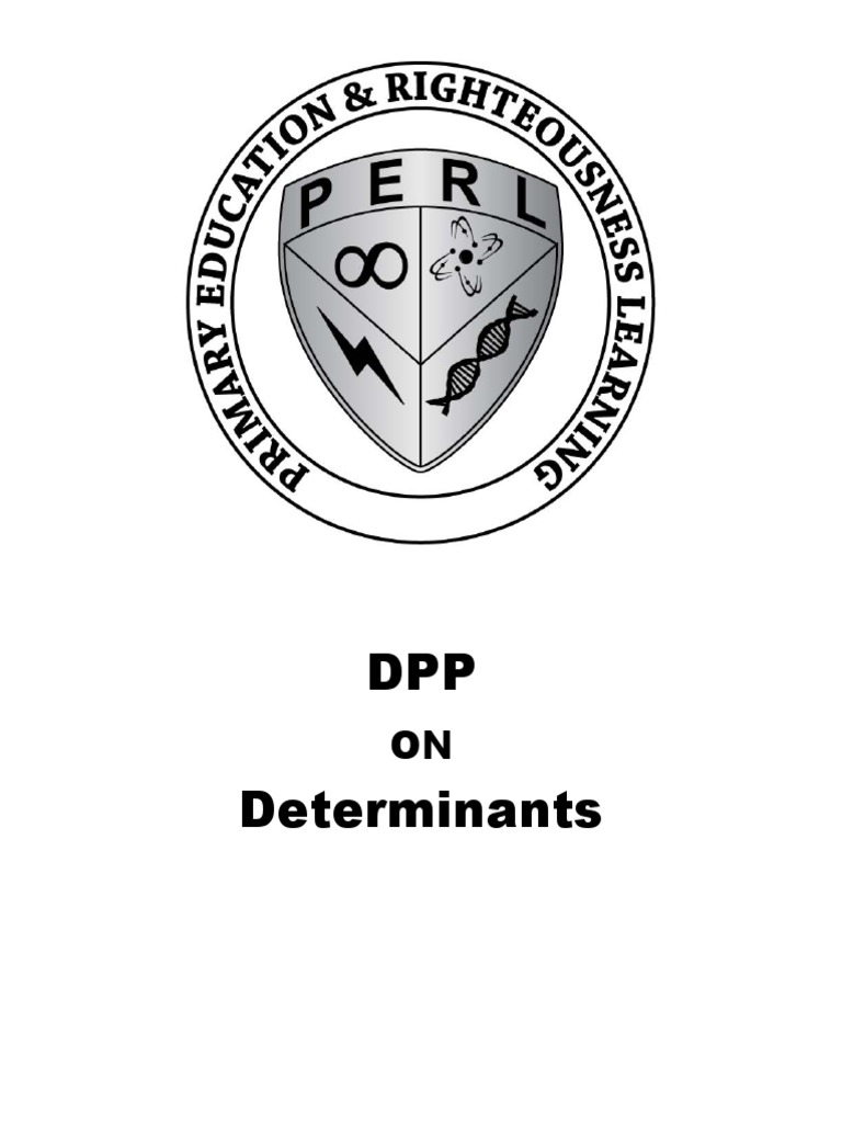 DPP - Determinants | PDF | Mathematical Objects | Geometry
