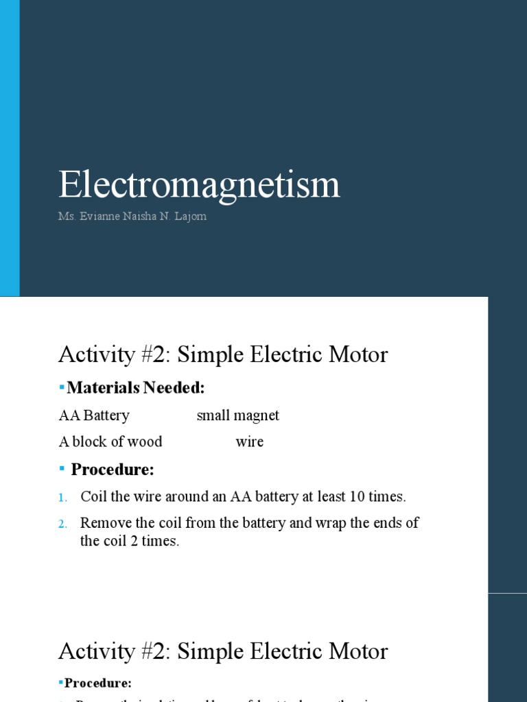 Electromagnetism | PDF | Magnet | Magnetic Field