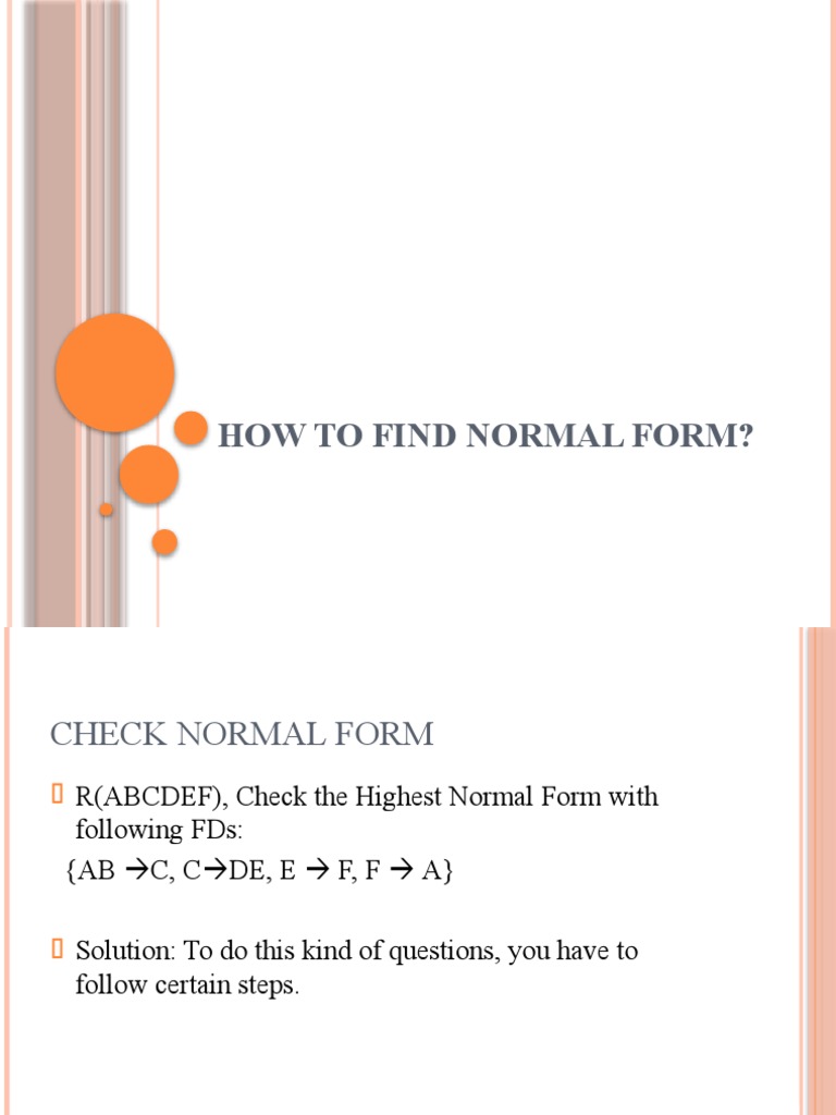 How To Find Normal Form | PDF | Computer Science | Computing