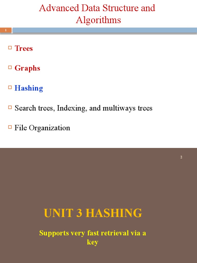 Unit Iii Hashing Pdf Database Index Theoretical Computer Science 3435