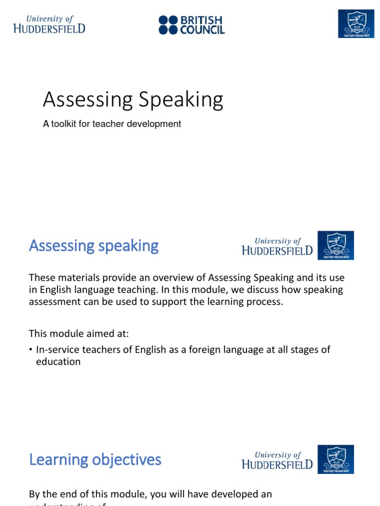 Toolkit 2 - Assessing Speaking | PDF | Learning | Educational Assessment