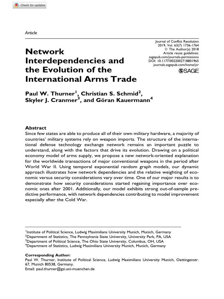 Thurner Et Al, 2019, Network Interdependencies and The Evolution of The ...
