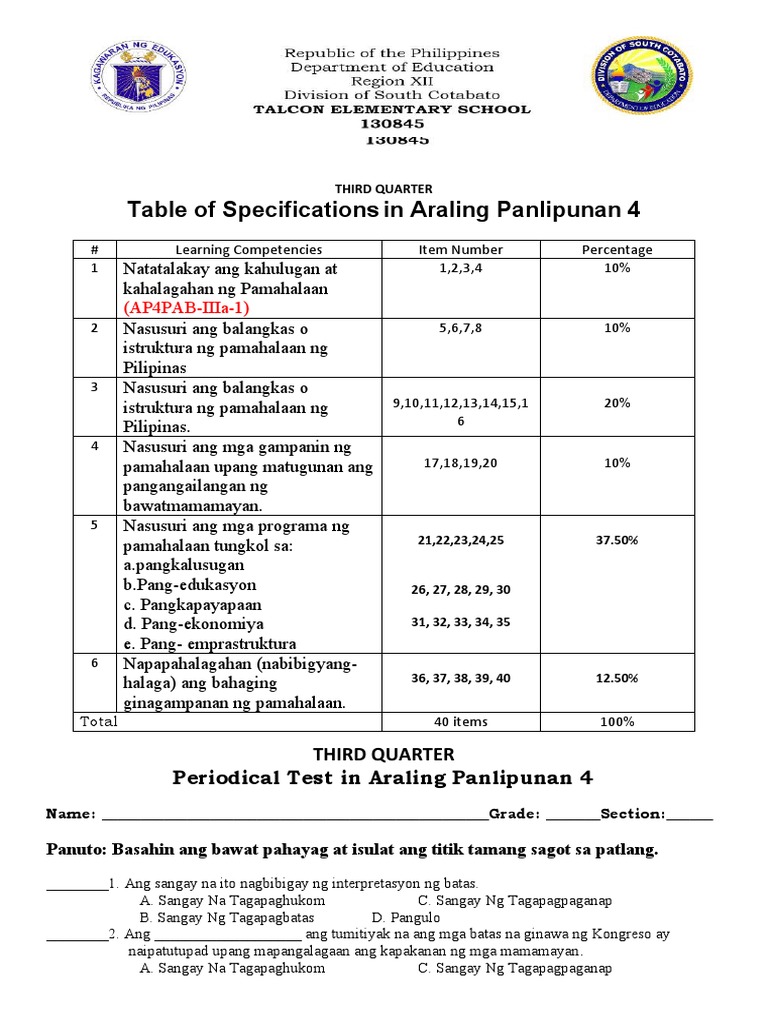 Arpan 3rd Q Test | PDF