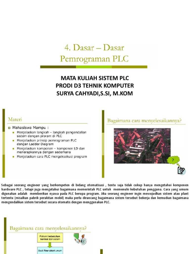 Dasar Pemrograman PLC Finsl | PDF