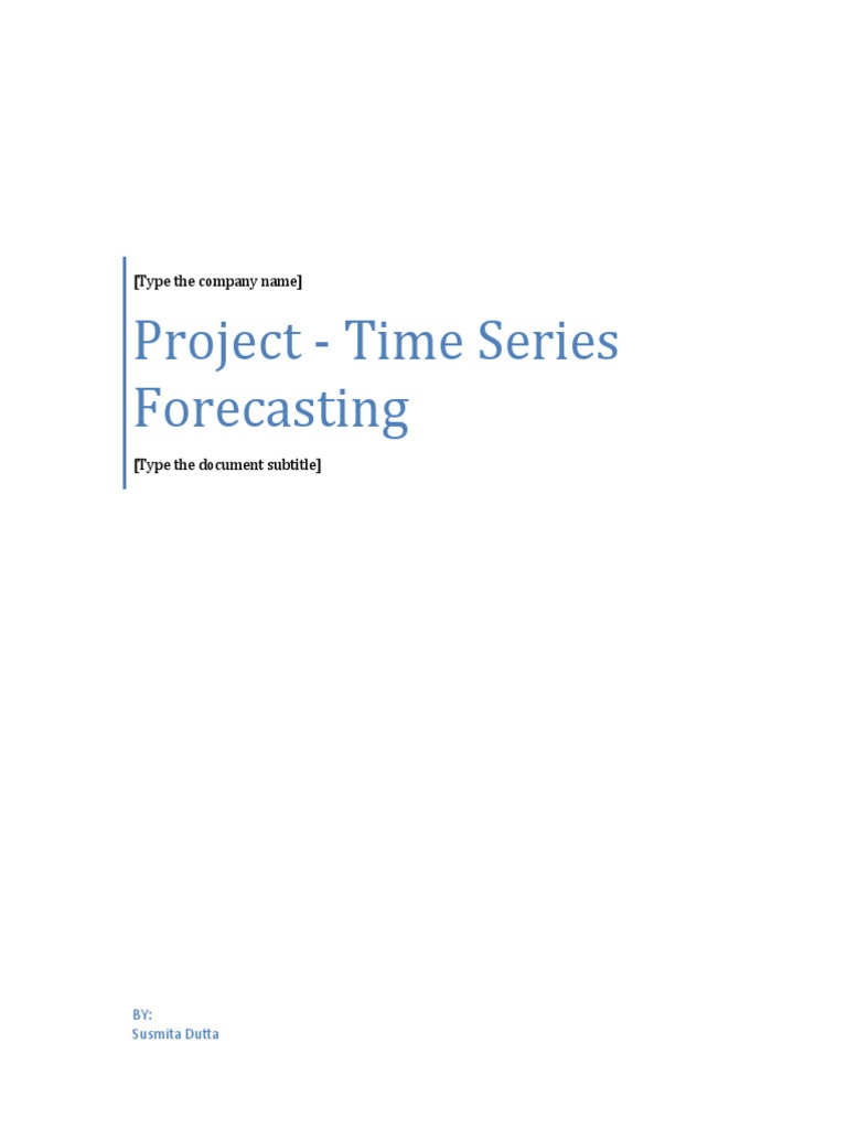 Project-Time Series Forecasting | PDF