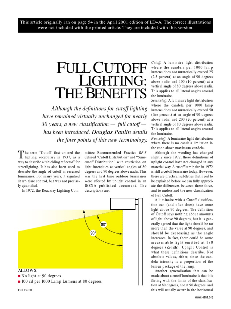 Full Cutoff Lighting | PDF | Lighting | Architectural Elements