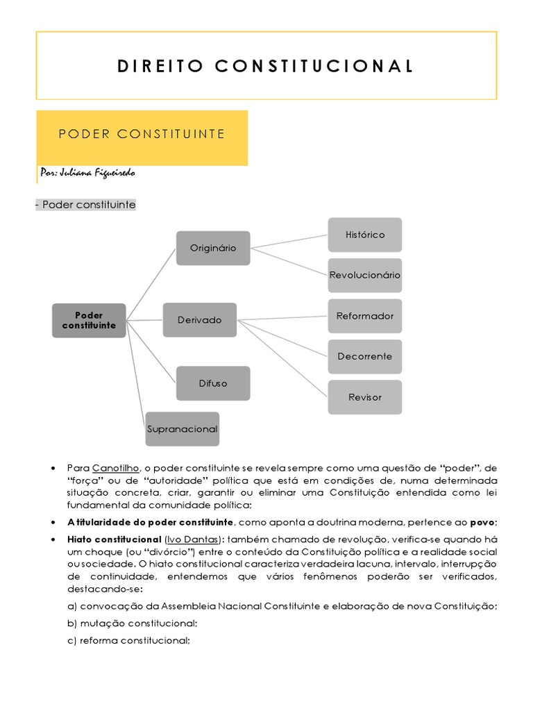 Direito Constitucional - Poder Constituinte | Download grátis PDF ...
