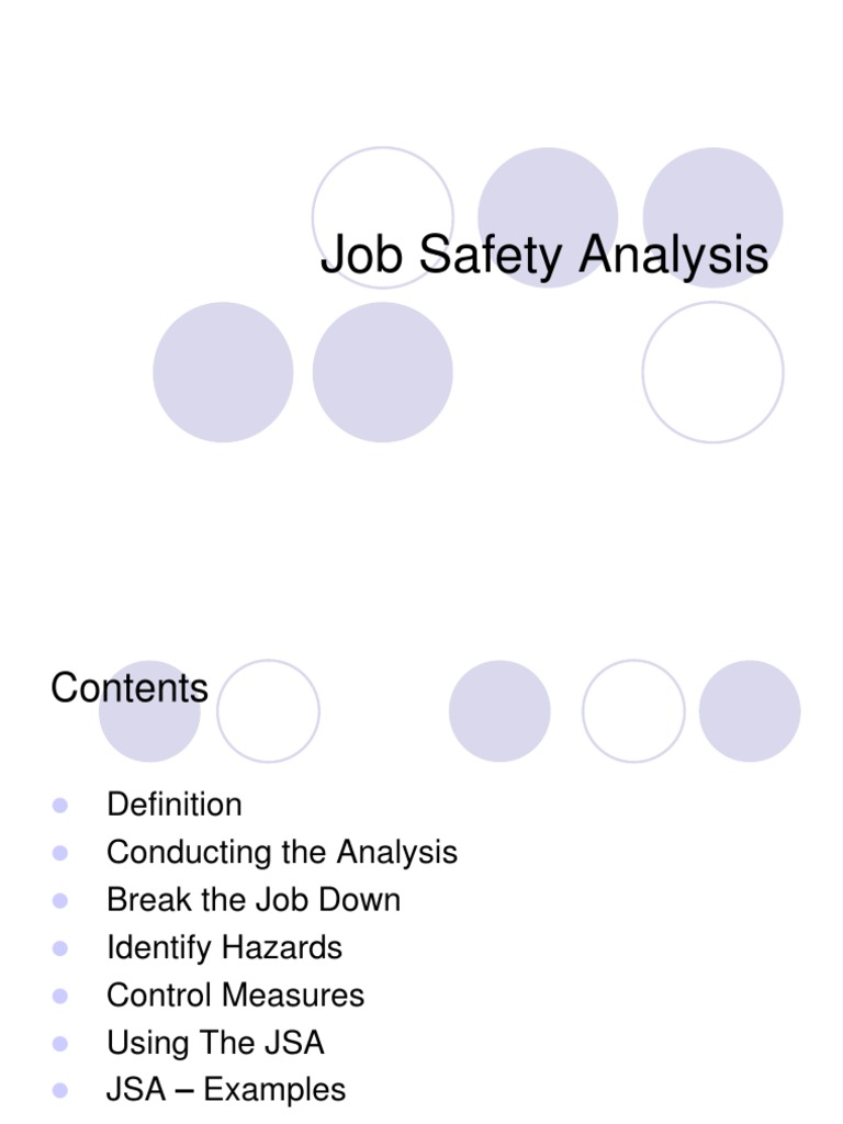 Job Safety Analysis Guide | PDF
