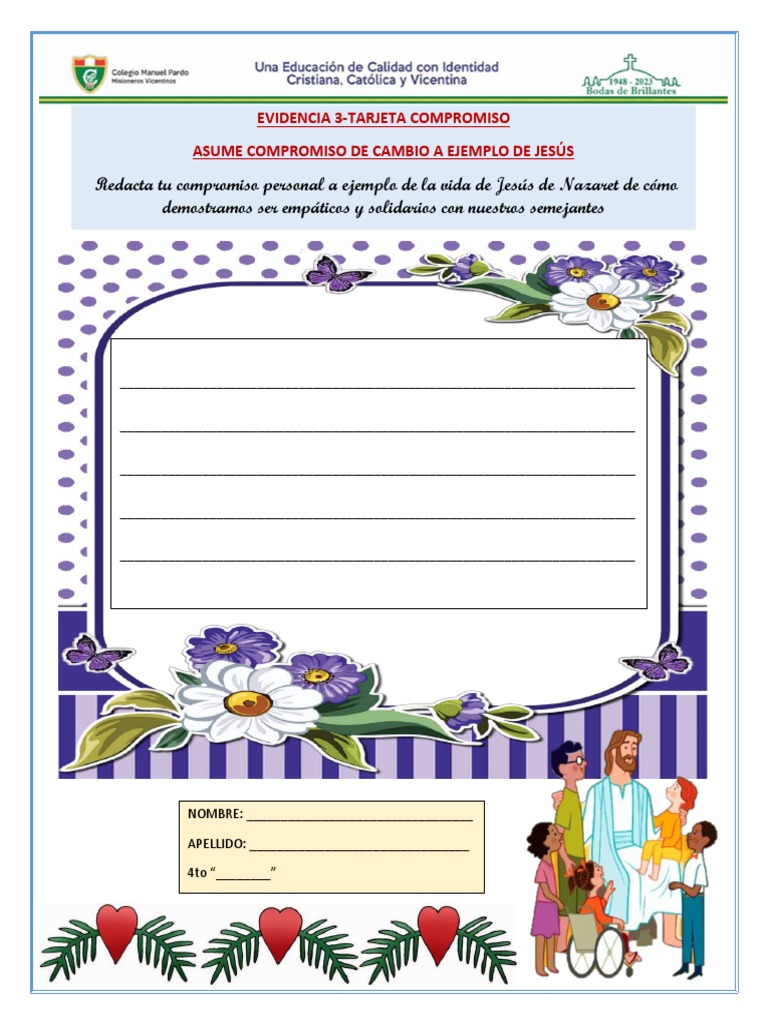 Tarjeta de Compromiso | PDF | Crecimiento personal y profesional ...