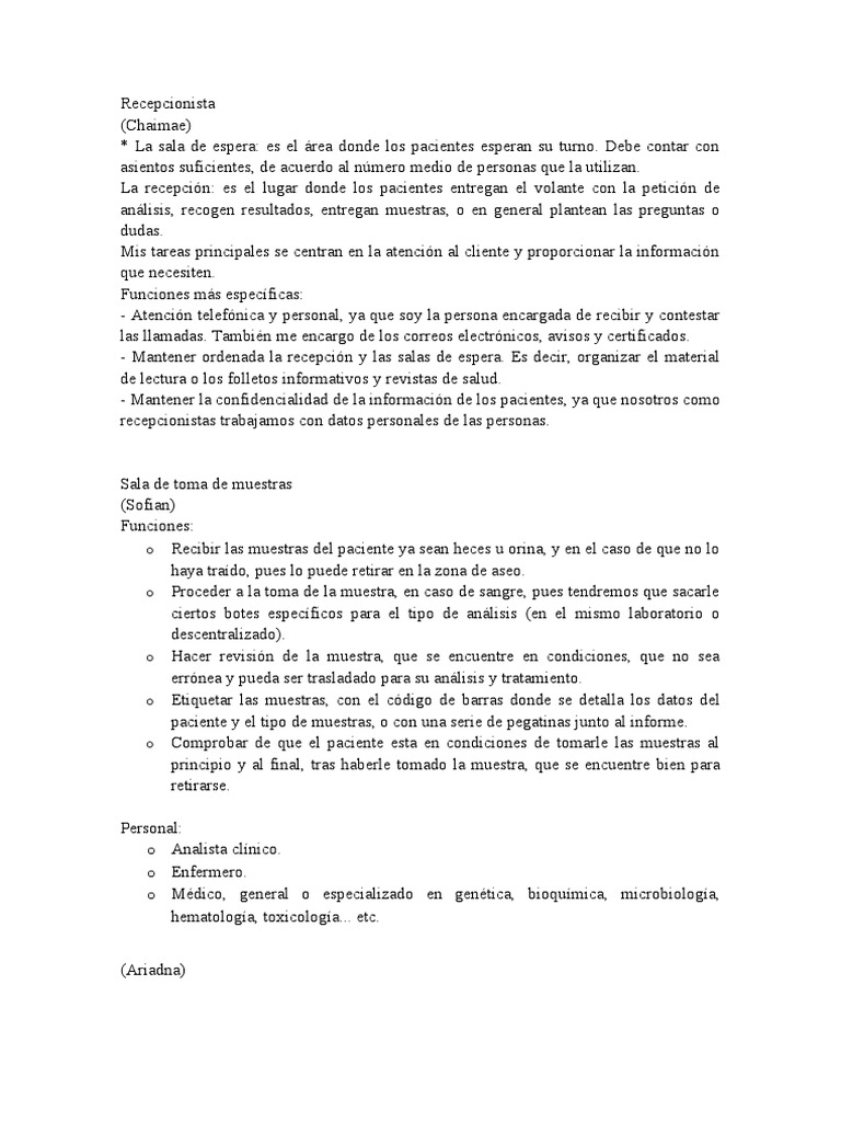 Tarea Lab Gestión de Muestras | PDF | Laboratorios