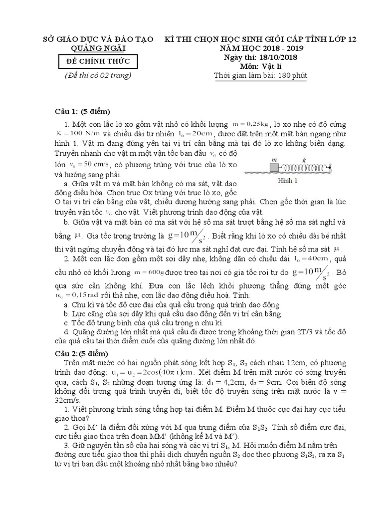 De Chon ĐT 2018 | PDF