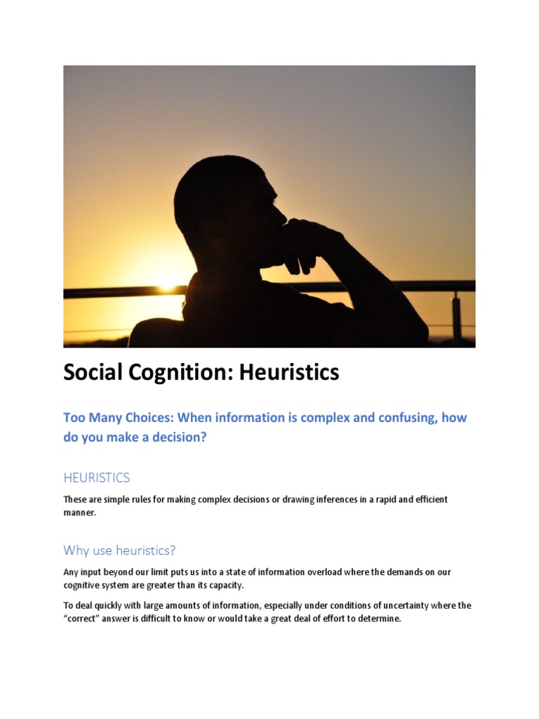 2 - Social Cognition - Heuristics | PDF | Thought | Scientific Method