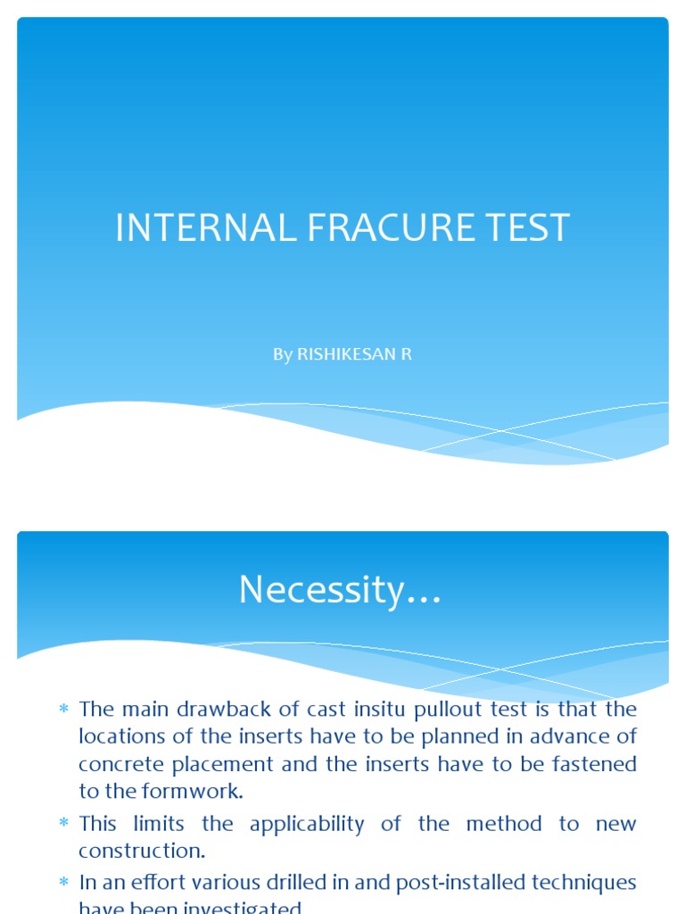 Internal Fracture Test | PDF | Concrete | Screw
