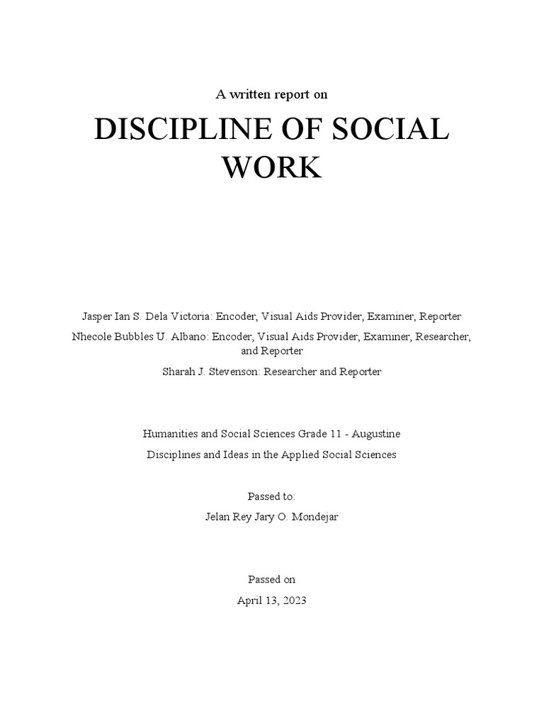 Social Work Discipline Overview | PDF | Social Work | Social Justice