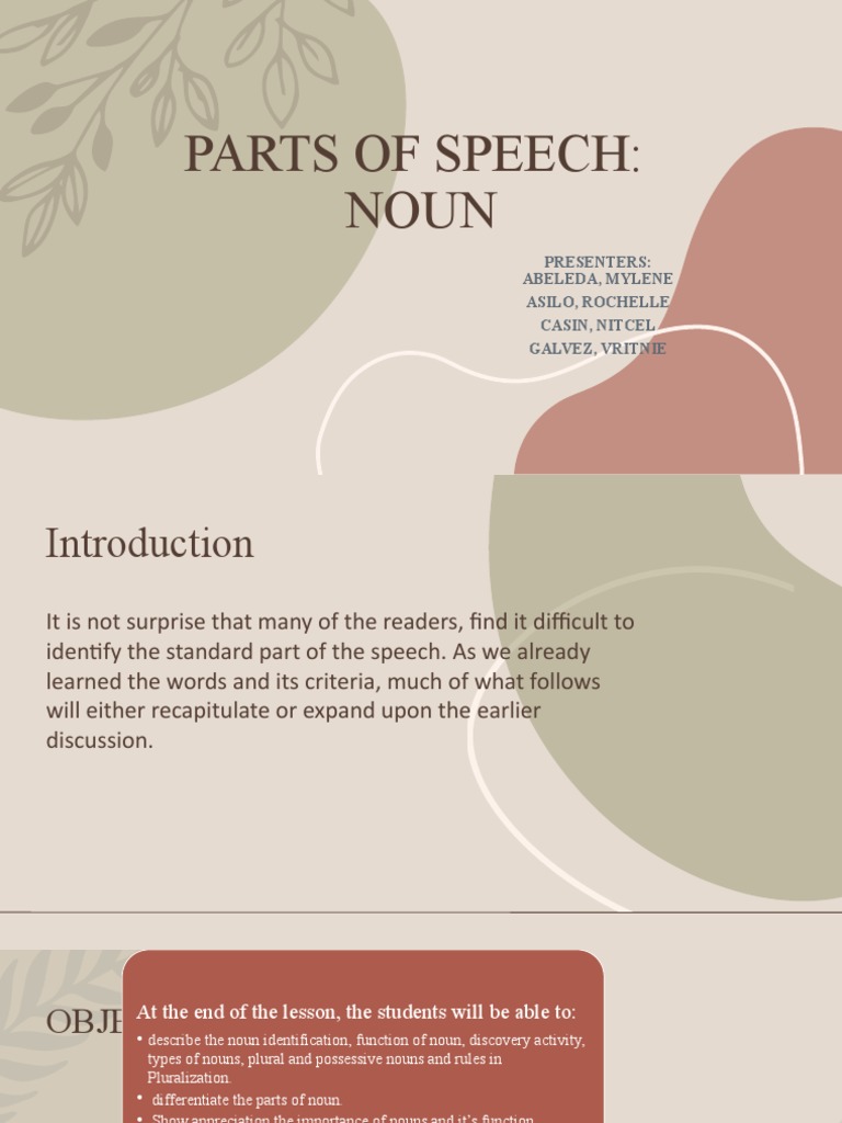 Parts of Speech | PDF | Noun | Part Of Speech